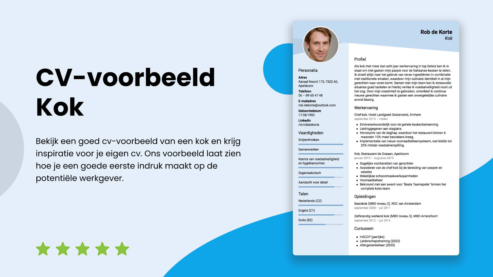 Top CV-voorbeeld Kok: Experttips en Handige Gids (2024)