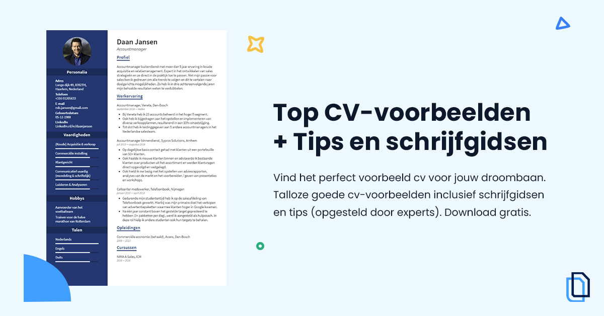 50+ Top CV-voorbeelden (Gratis) | Download & Bewerk nu